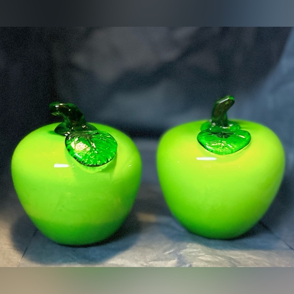 Other | Vintage Murano Style Hand Blown Glass Green Apples | Poshmark